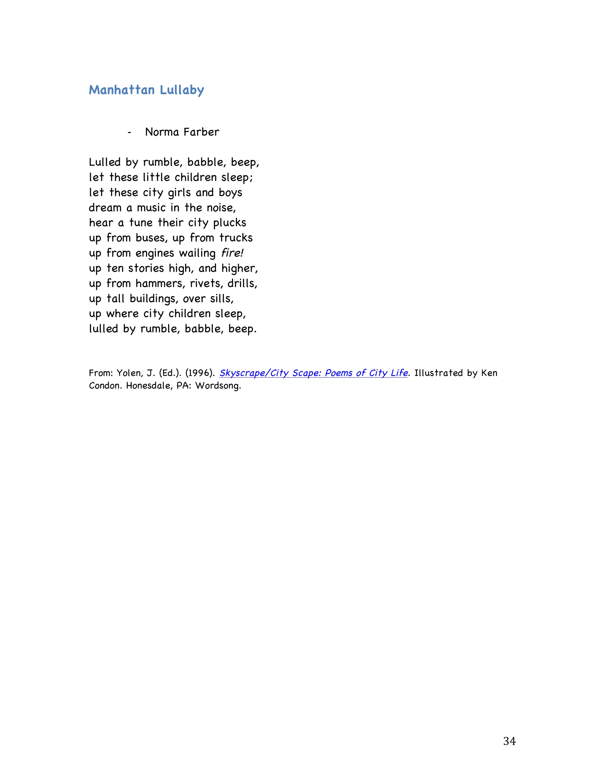 Poems for shared, choral, paired, and echo reading | PDF