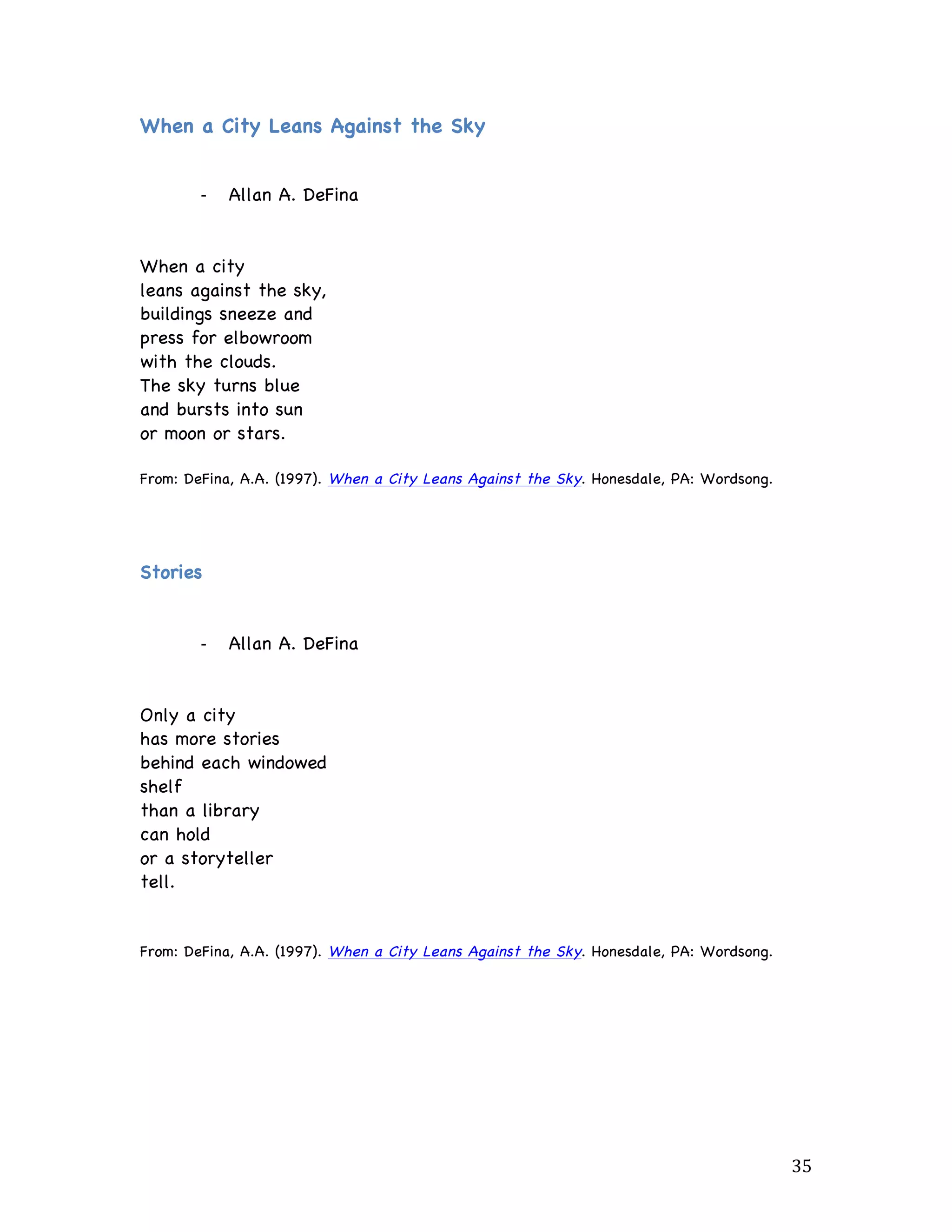 Poems for shared, choral, paired, and echo reading | PDF