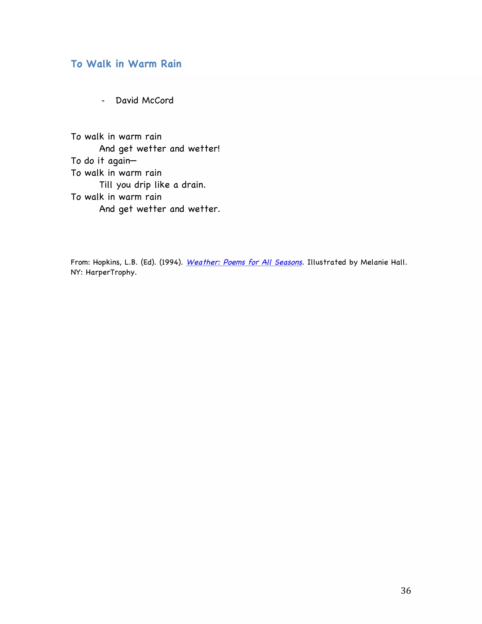 Poems for shared, choral, paired, and echo reading | PDF