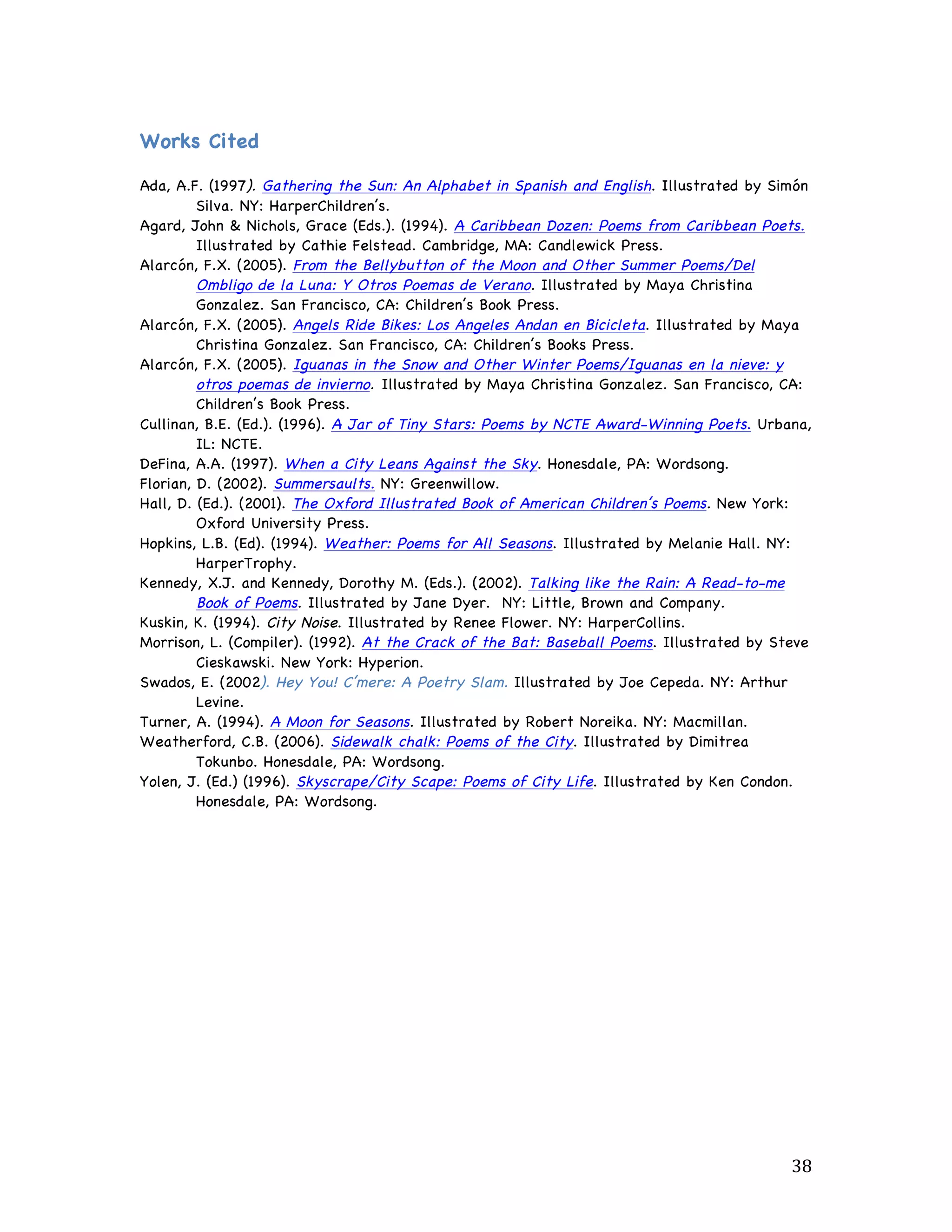 Poems for shared, choral, paired, and echo reading | PDF