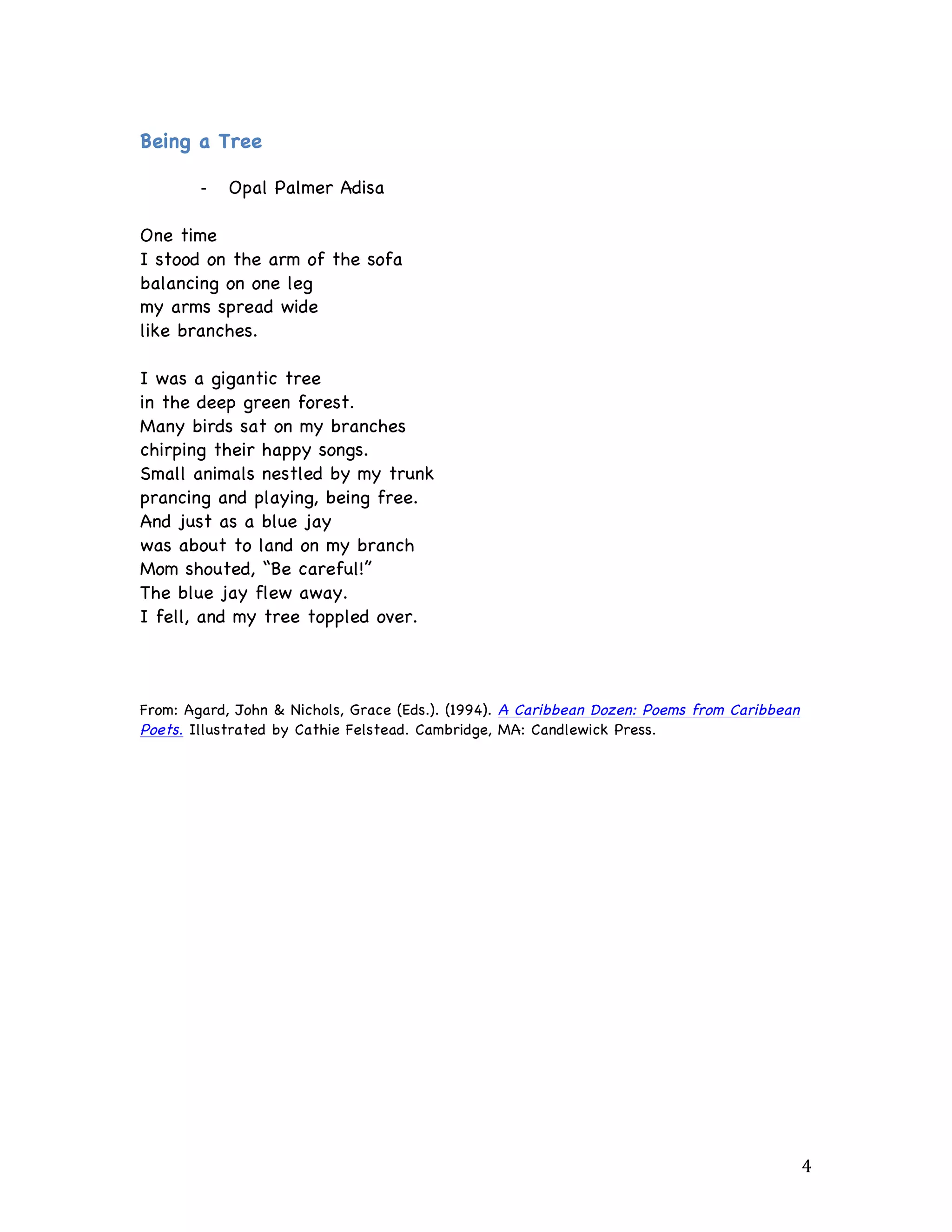 Poems for shared, choral, paired, and echo reading | PDF