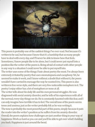 Poems for the Unhappy and the Social Heretics | PPTX