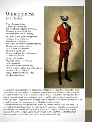 Poems for the Unhappy and the Social Heretics | PPTX