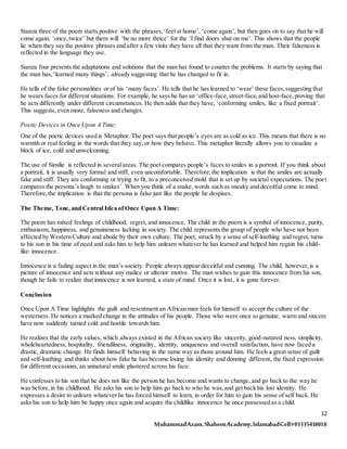 Poems notes 2nd Year English Federal Board/KPK | DOCX