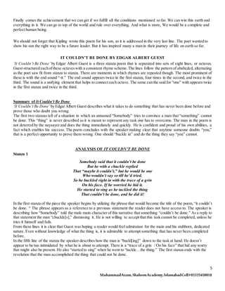 Poems notes 2nd Year English Federal Board/KPK | DOCX