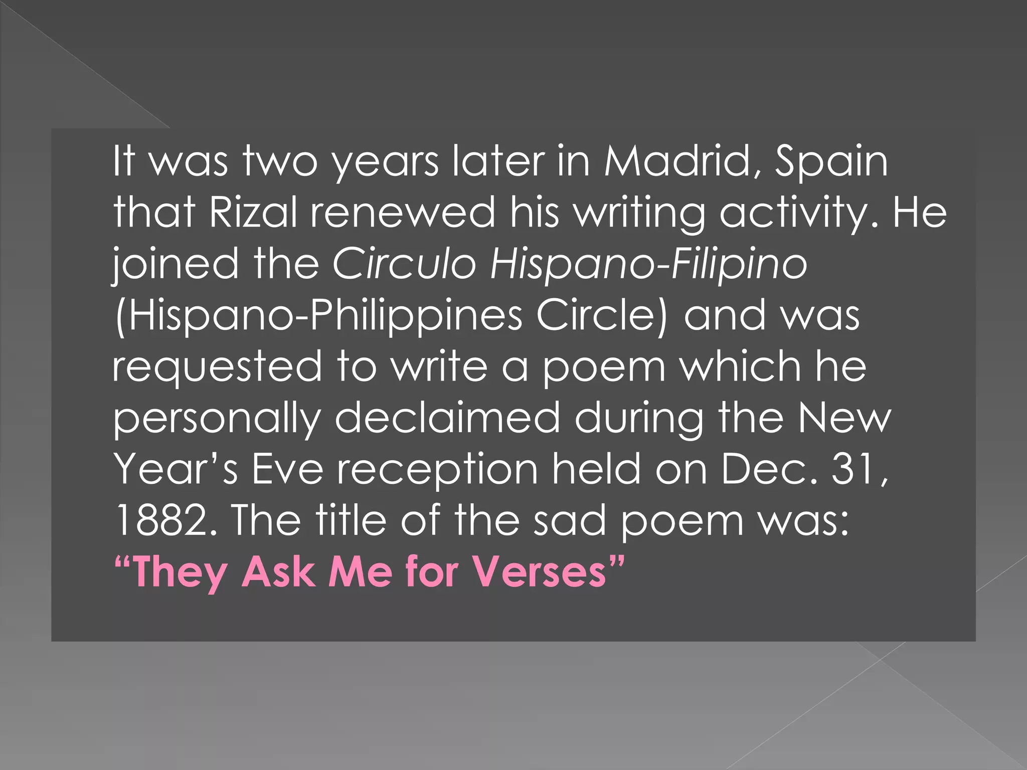 Poems of Rizal | PPTX