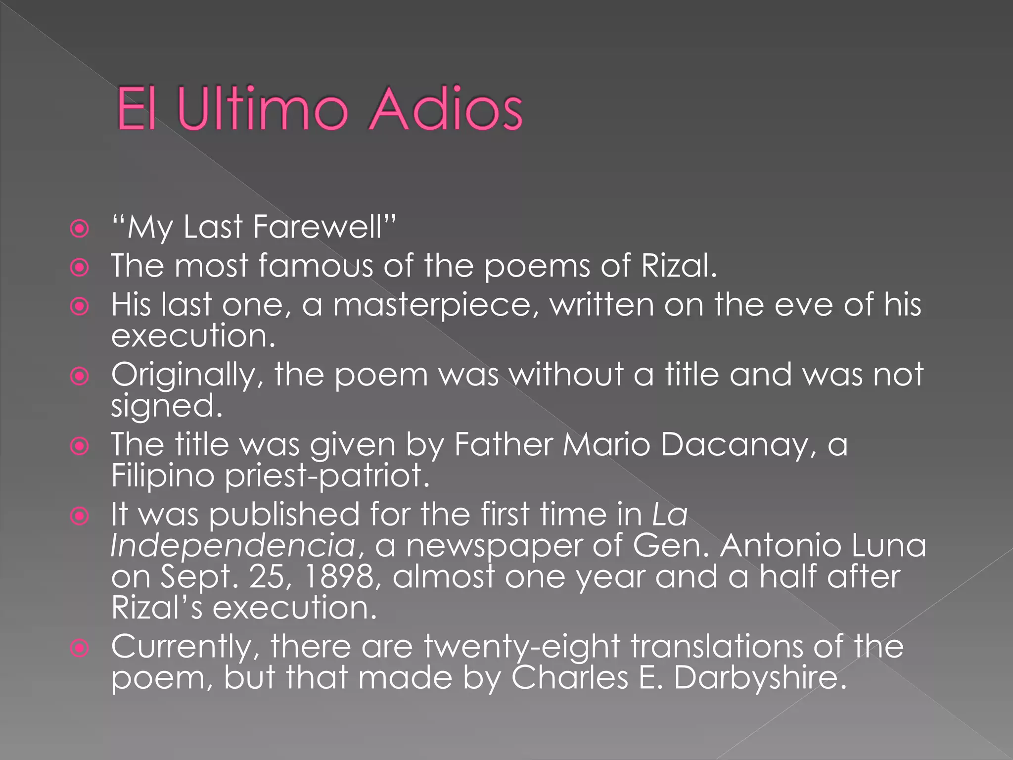 Poems of Rizal | PPTX