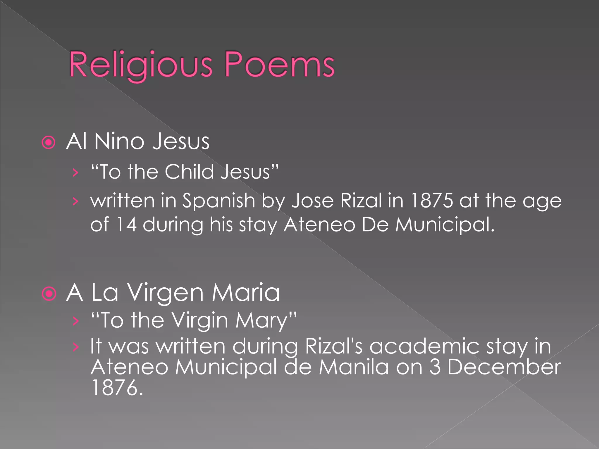 Poems of Rizal | PPTX
