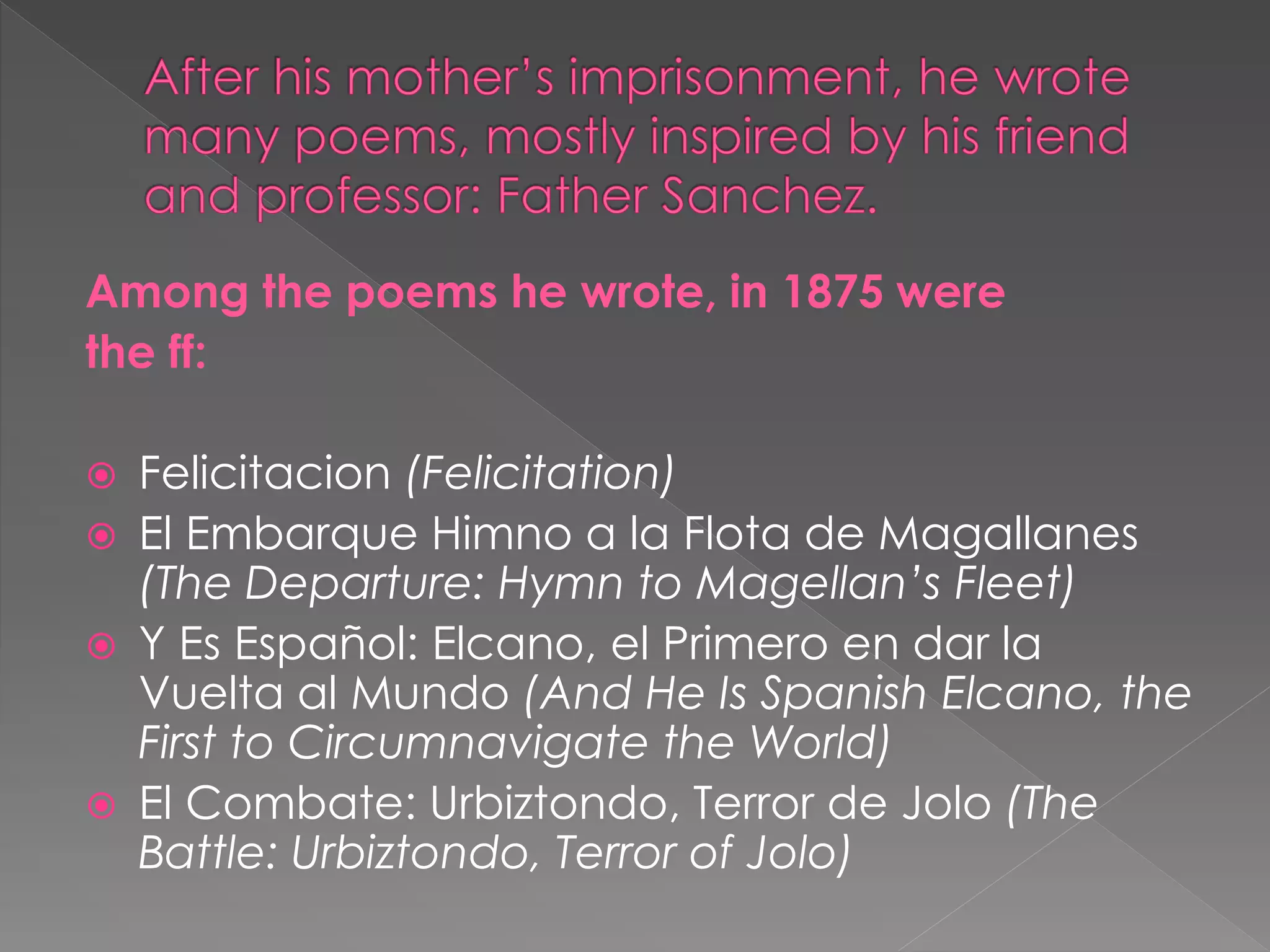 Poems of Rizal | PPTX