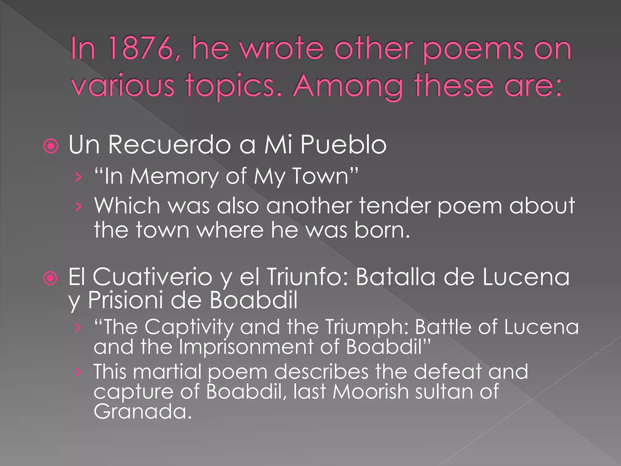 Poems of Rizal | PPTX