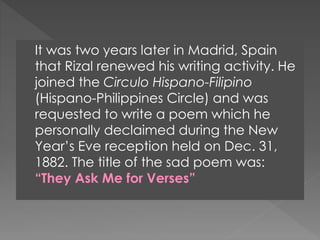Poems of Rizal | PPTX