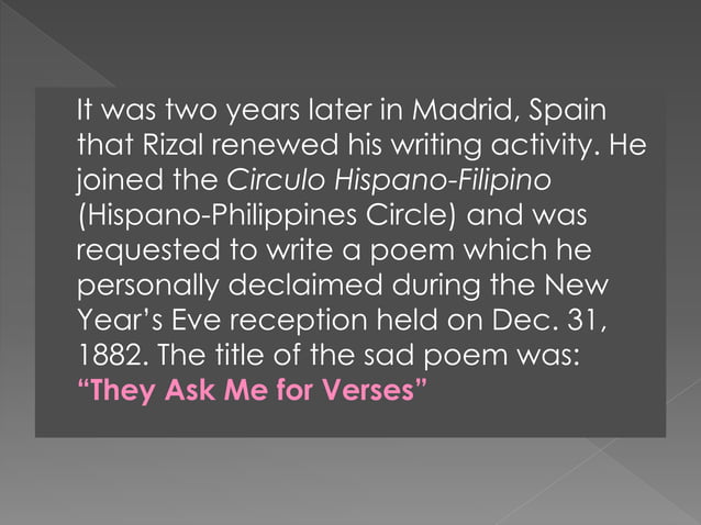 Poems of Rizal | PPTX