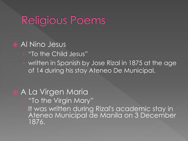 Poems of Rizal | PPTX