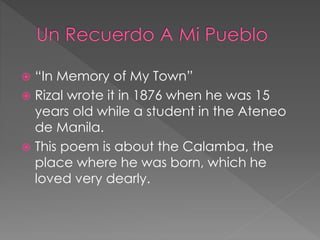 Poems of Rizal | PPTX