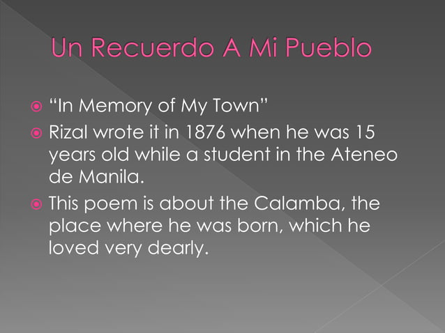 Poems of Rizal | PPTX