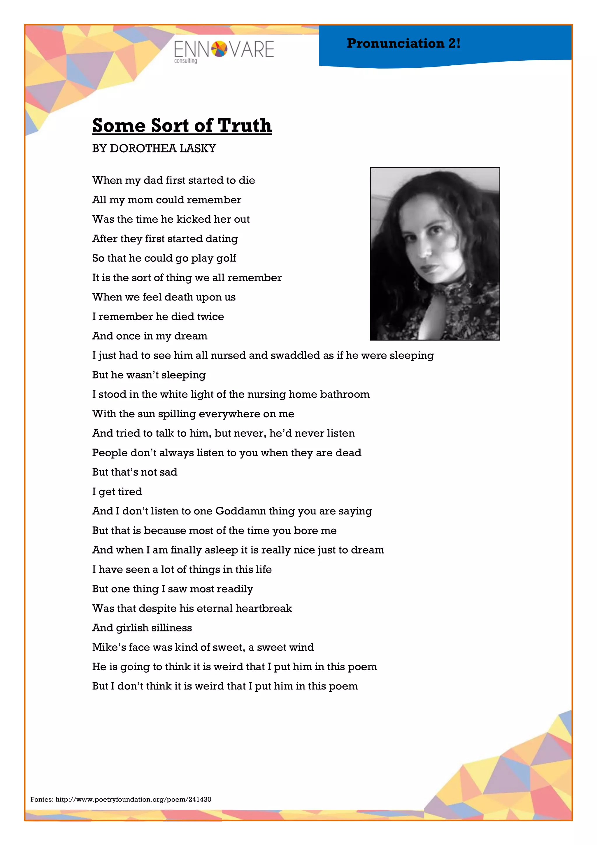 Poem some sort of truth | PDF