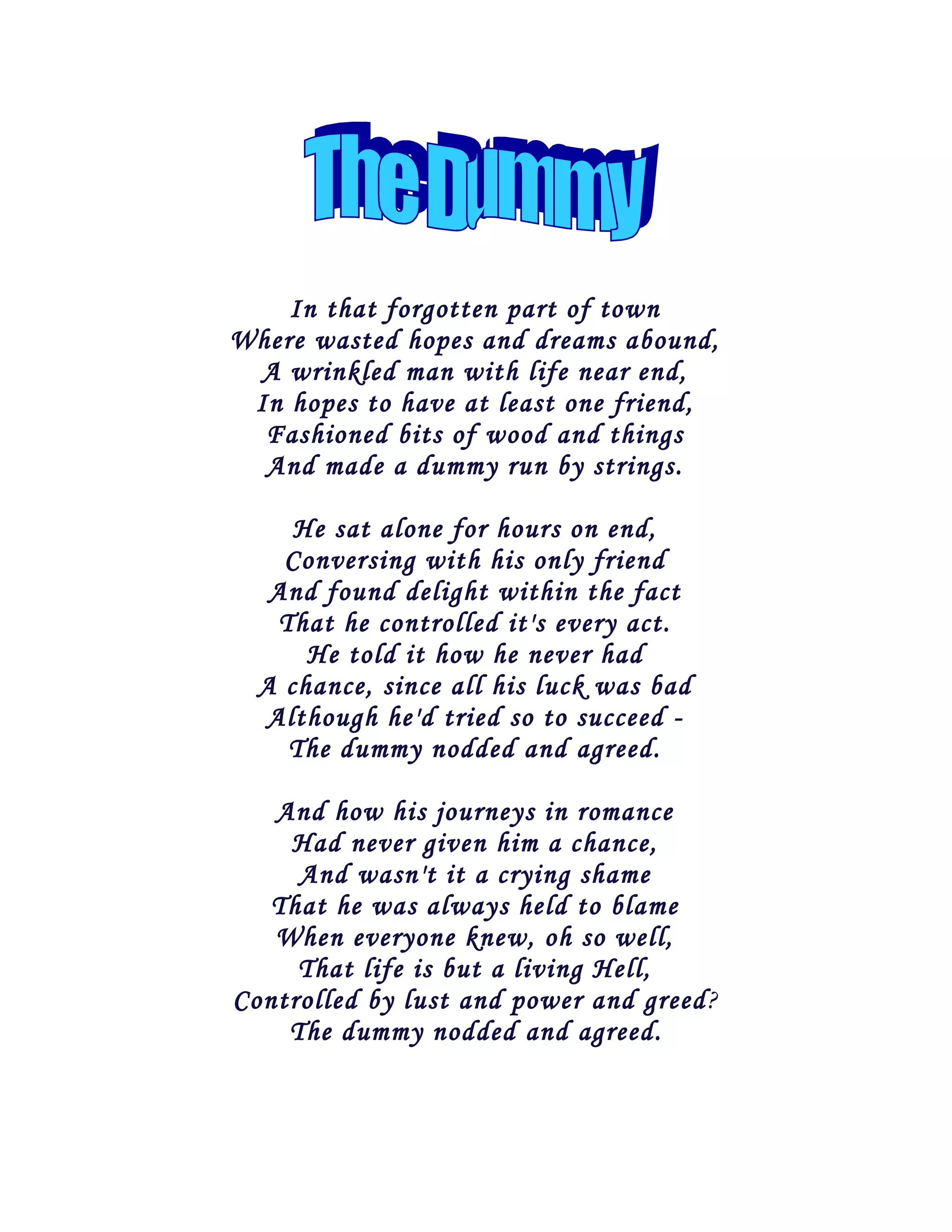 Poems The Dummy | DOC