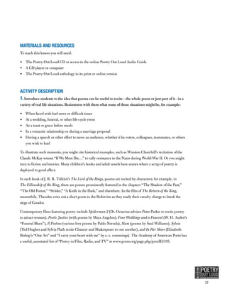 Poems to use lesson | PDF