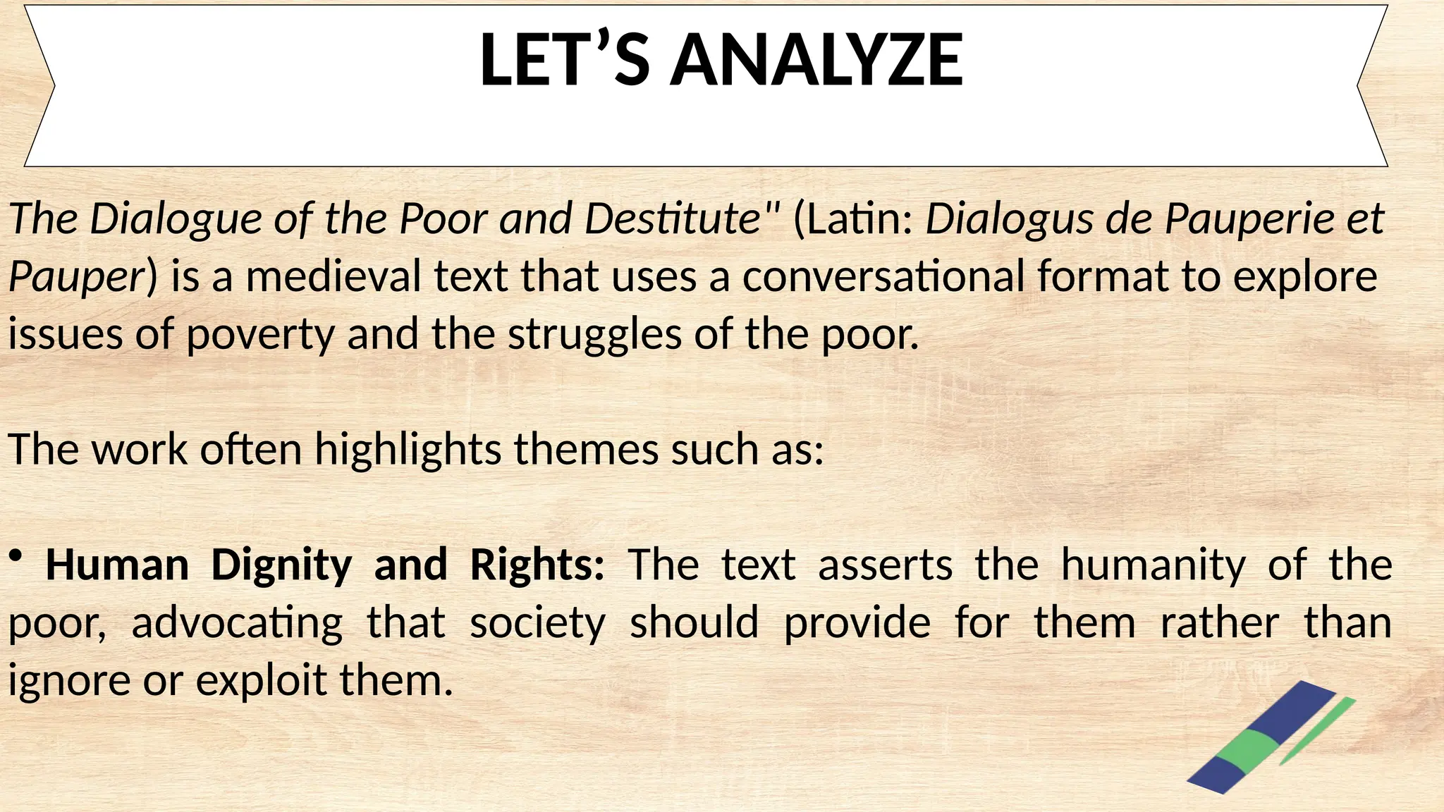 POEM The Dialogue of the Poor and Destitute WITH WORKSHEET NUMBER 2.pptx