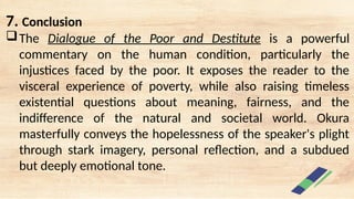 POEM The Dialogue of the Poor and Destitute WITH WORKSHEET NUMBER 2.pptx