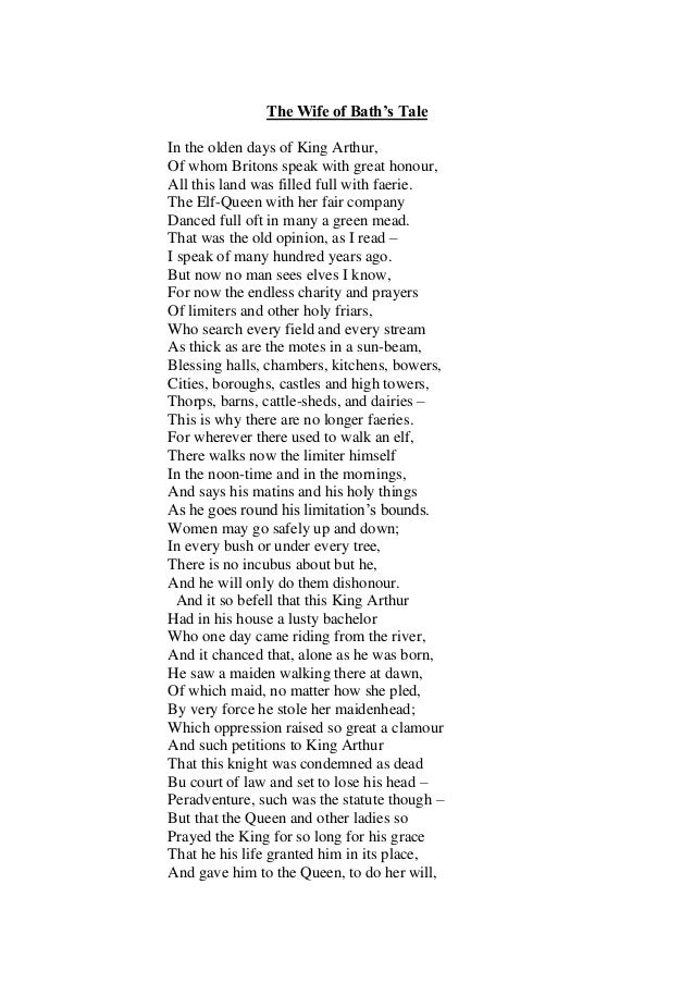Poem wife of bath