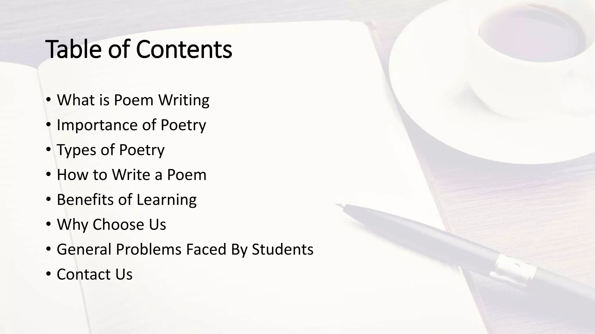 Poem Writing Assignment Help | PPTX