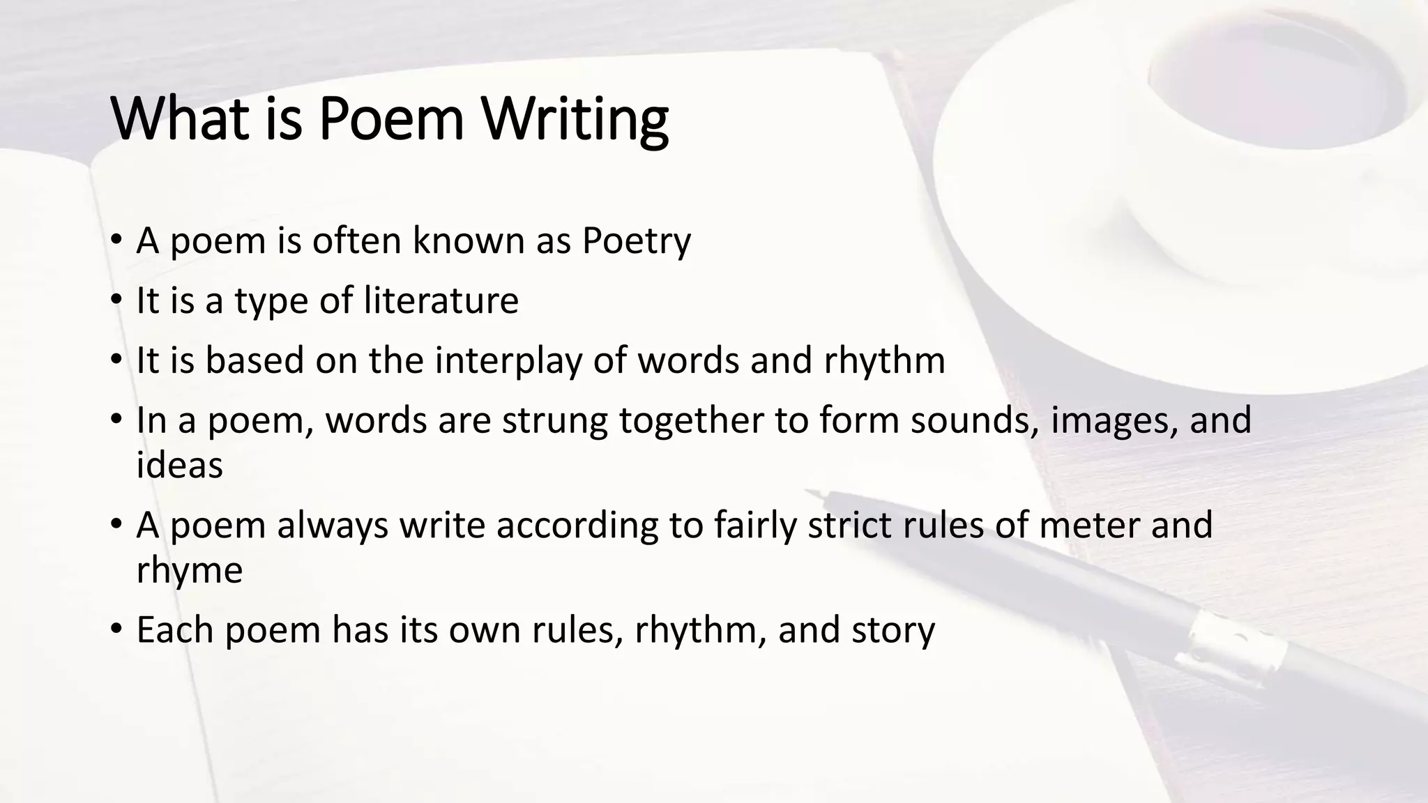 Poem Writing Assignment Help | PPT