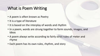 Poem Writing Assignment Help | PPT