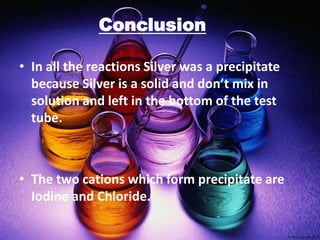 Preciptation reactions 1 | PPTX