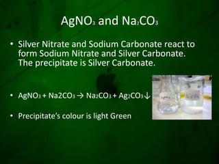 Preciptation reactions 1 | PPTX