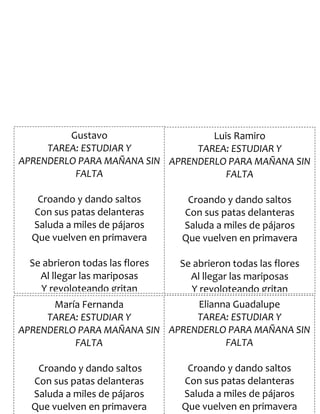 Poesía primavera | DOCX