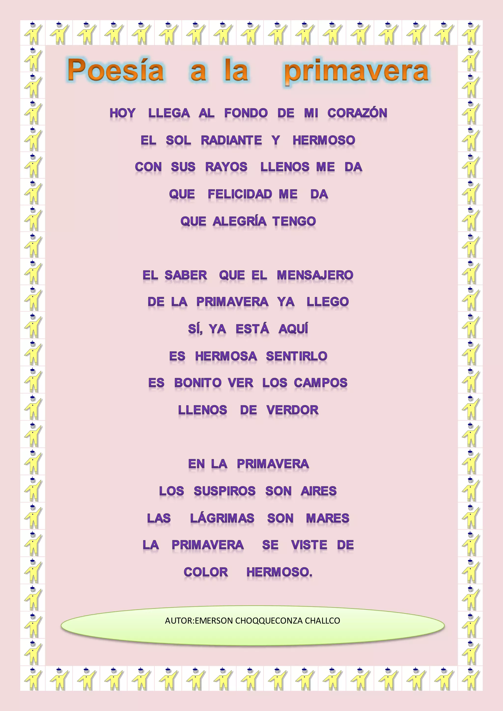 Poesía a la primavera | DOCX