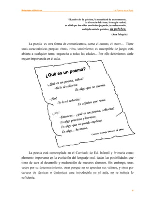 Poesía en el aula | PDF