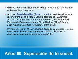 Poesía española de posguerra | ODP