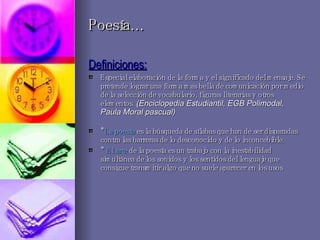 Poesia | PPT