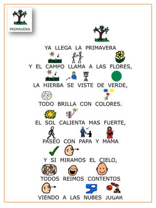 Poesia las estaciones del año con pictogramas. | PPTX | Weather | Science