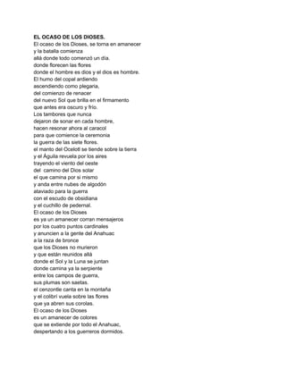 Poesía Azteca by Edgar Tonatiuh | PDF