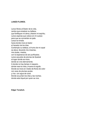 Poesía Azteca by Edgar Tonatiuh | PDF