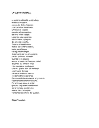 Poesía Azteca by Edgar Tonatiuh | PDF