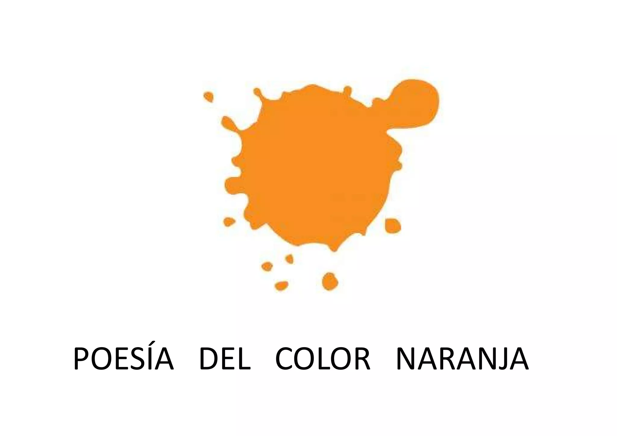 Poesia color naranja con pictogramas | PDF