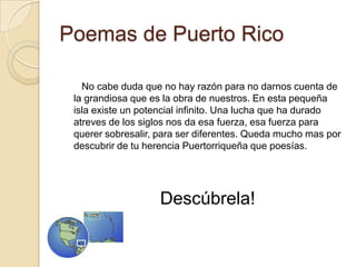 Poesia De Puerto Rico | PPTX