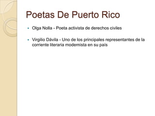 Poesia De Puerto Rico | PPTX