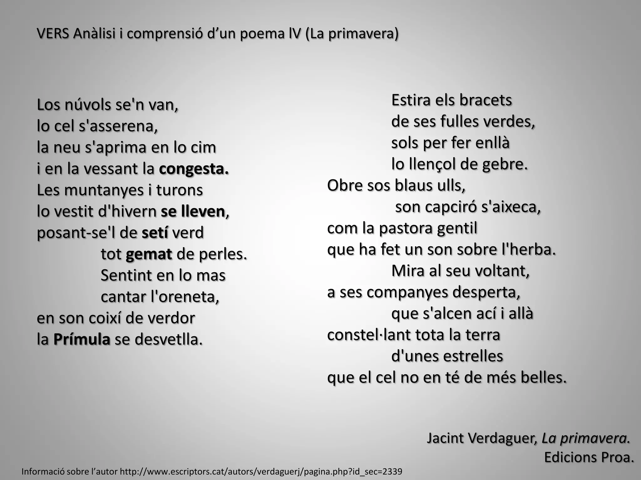 Poesia el vers i la rima | PPTX