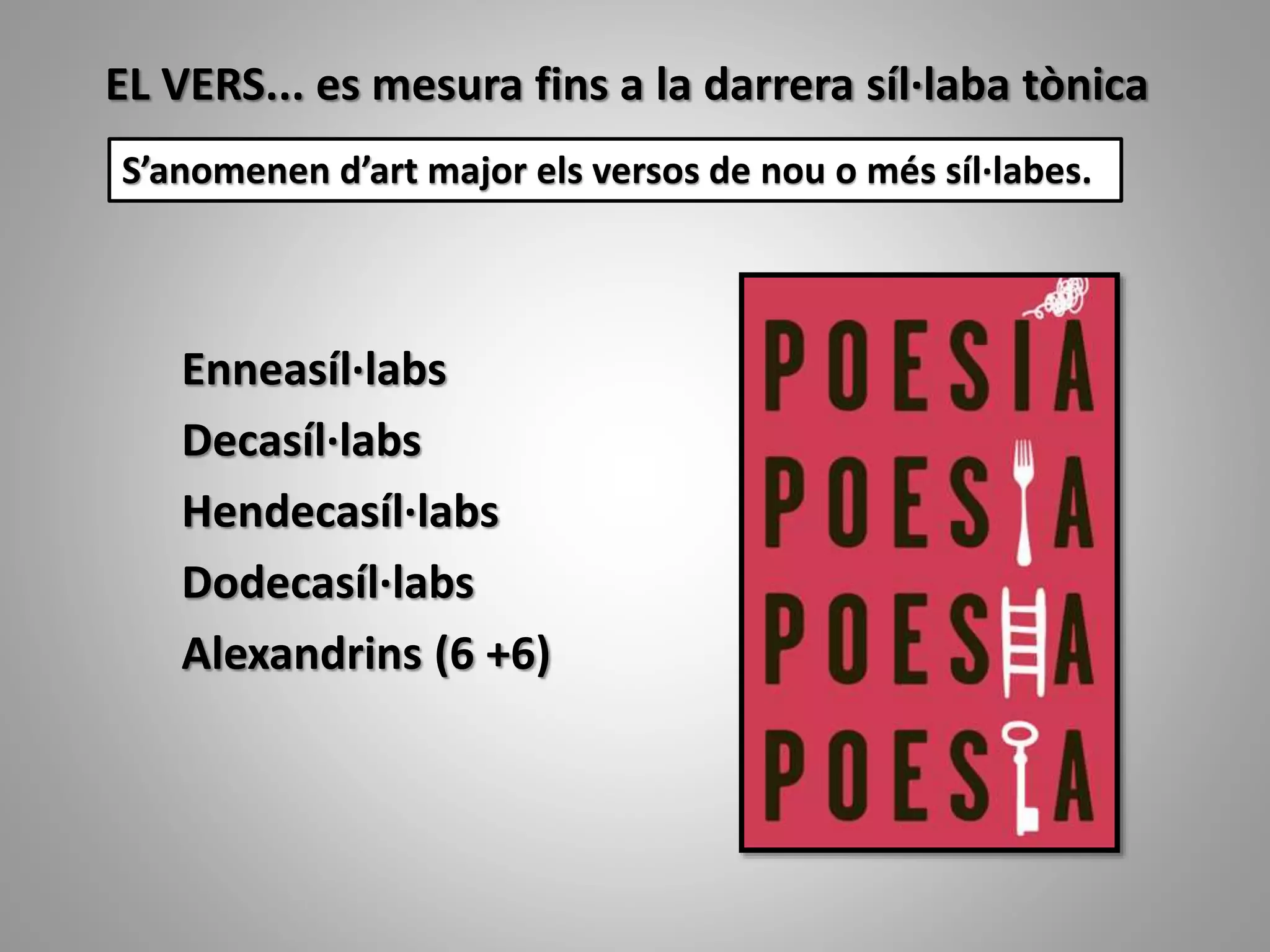 Poesia el vers i la rima | PPTX