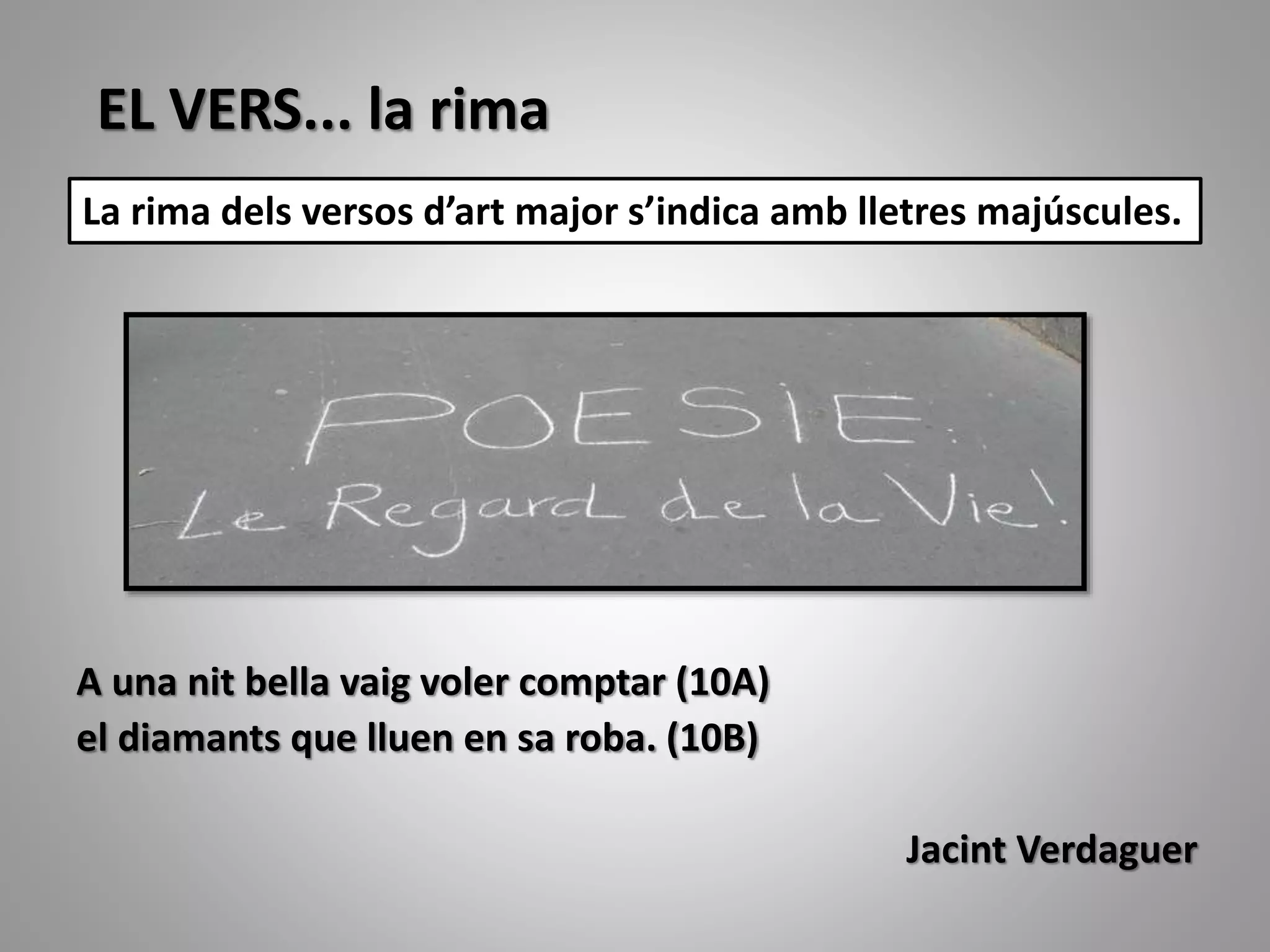 Poesia el vers i la rima | PPTX