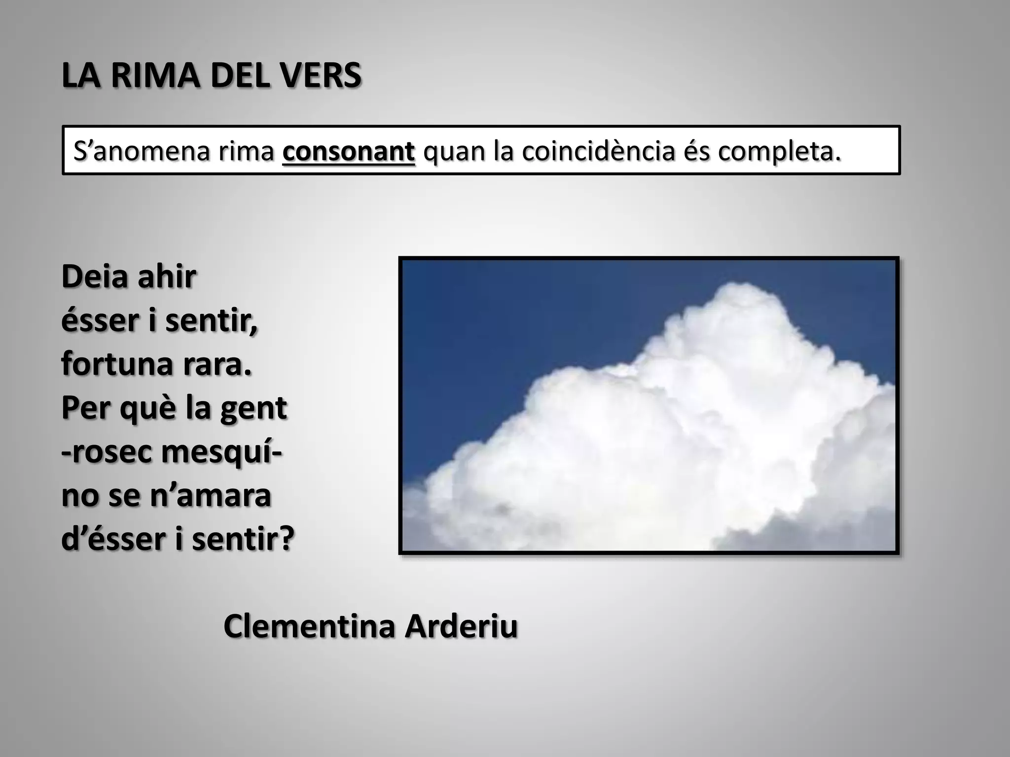 Poesia el vers i la rima | PPTX