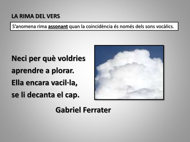 Poesia el vers i la rima | PPTX
