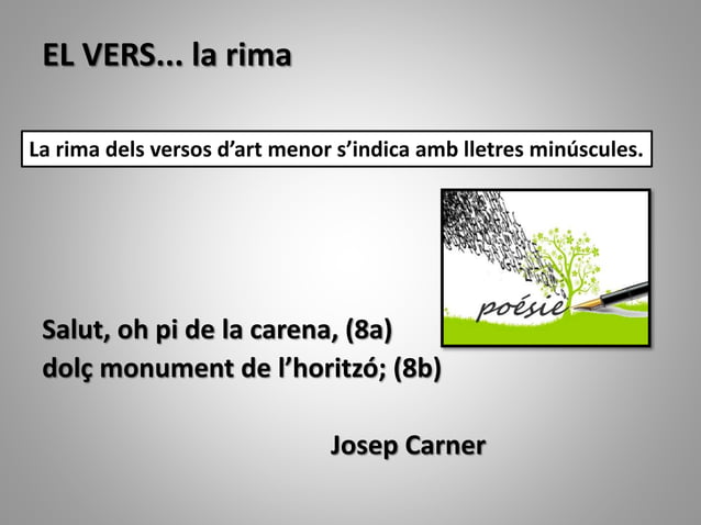 Poesia el vers i la rima | PPTX