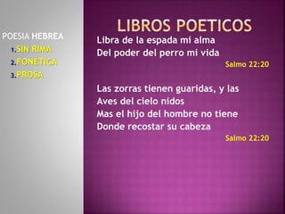 Poesia hebrea estudio | PPTX