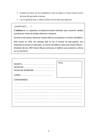 Unidad didáctica: los inventos | DOC